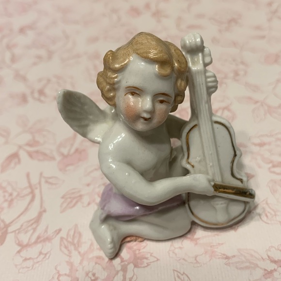 Vintage | Art | Vintage Cerub Angel Playing Cello | Poshmark